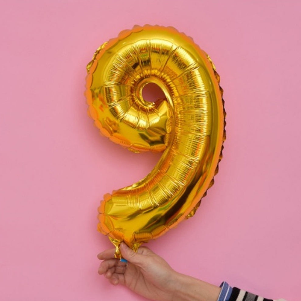 Gold Number 5 Foil Balloon - 16/32 Inch Party Decoration for Birthday ...