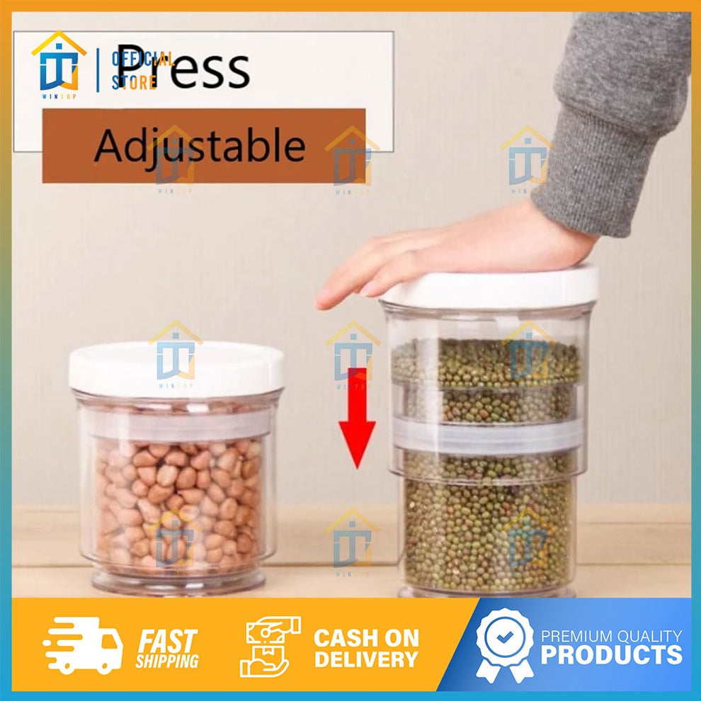 Adjustable Airtight Container 16 oz & 32 oz Food Container All Purpose ...