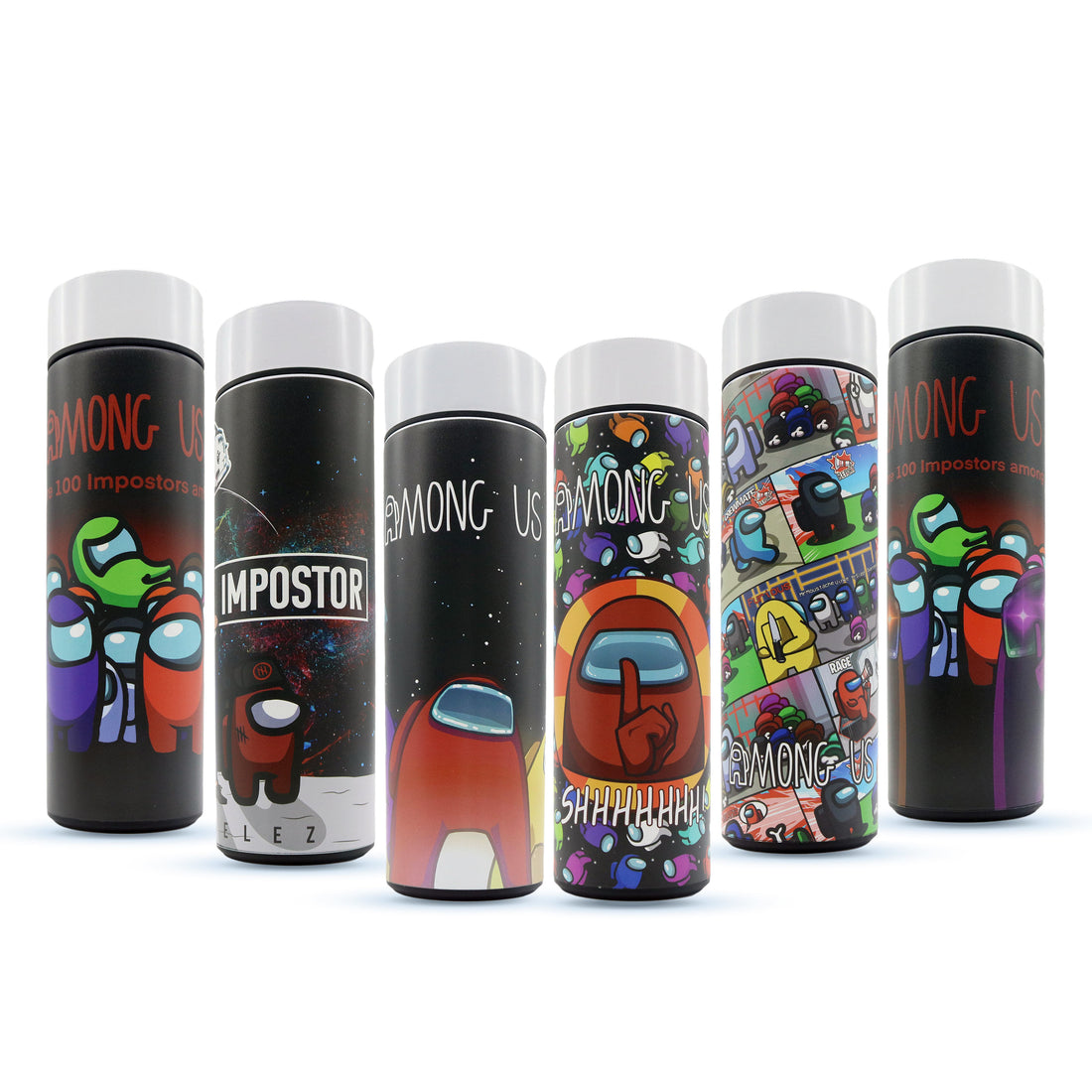Among Us Cartoon Thermos With LED Touch Screen Digital Temperature Dis ...