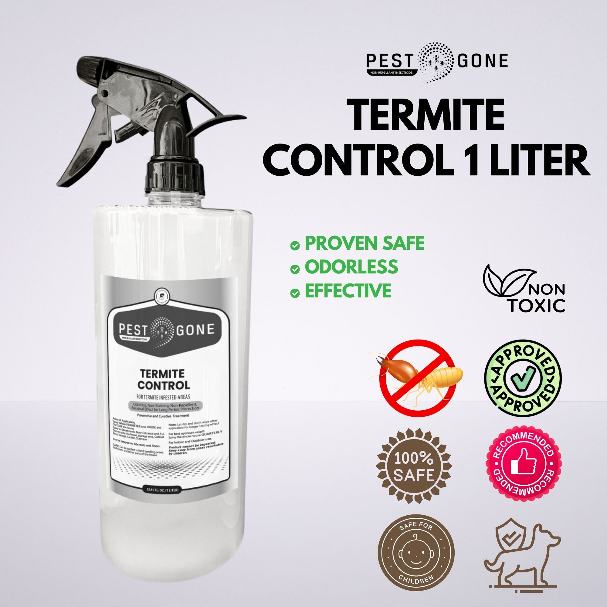 Pest Gone Termite Control Spray 1000 ml Sprayer Bottle – Juan Negosyo