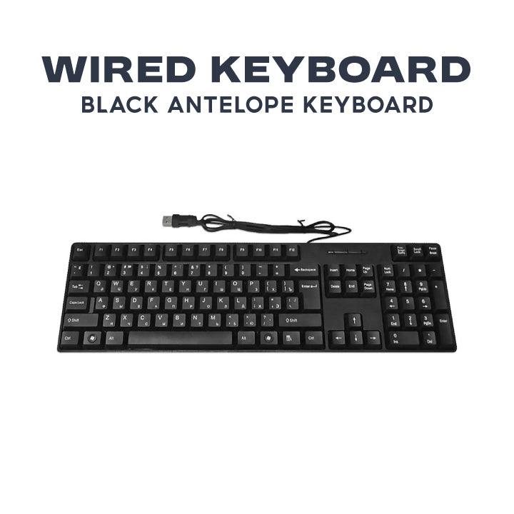H-880 Black Antelope Wired Keyboard – Juan Negosyo